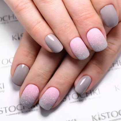 Gradient Nails Art Tutorial: How to Do Gradient Glitter Nails - LadyLife