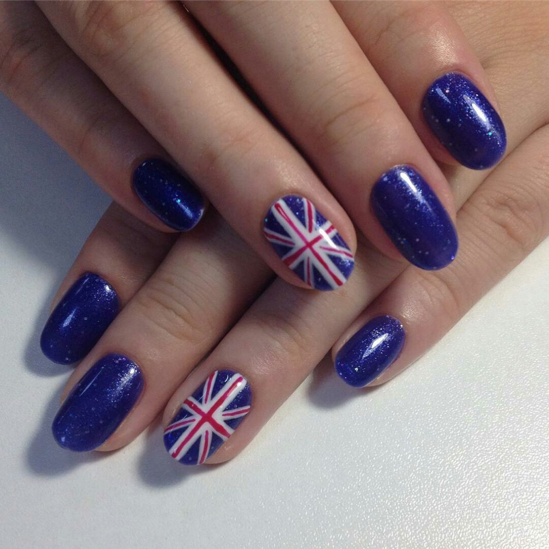 British Flag Nails Art and Designs - LadyLife