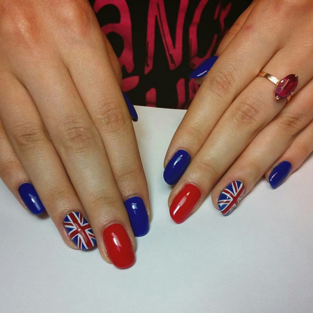 British Flag Nails Art and Designs - LadyLife
