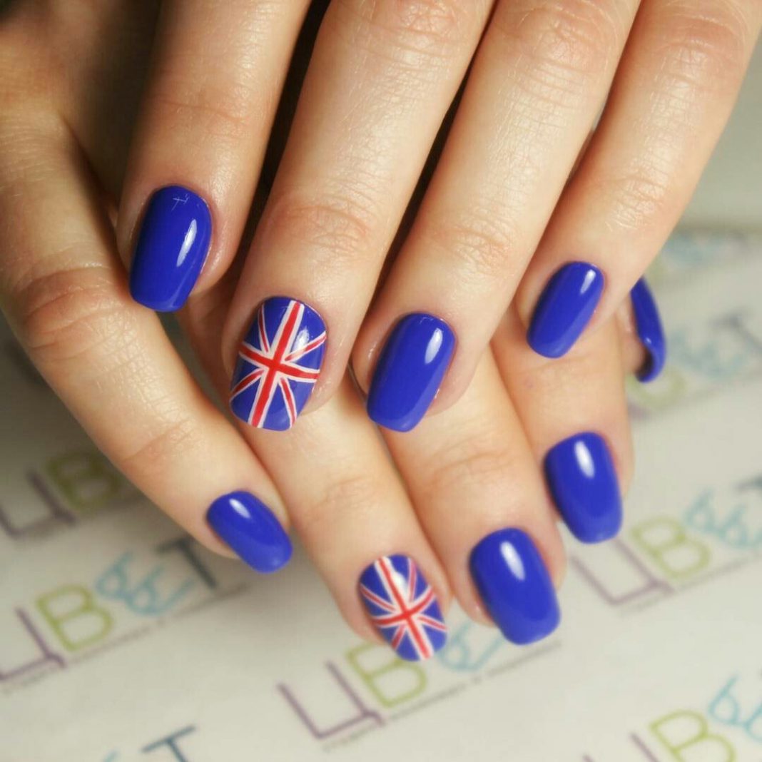 British Flag Nails Art and Designs - LadyLife