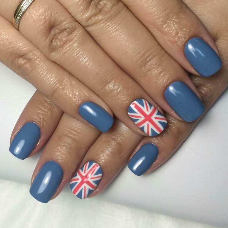 British Flag Nails Art and Designs - LadyLife