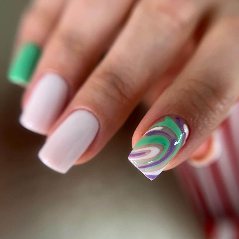 Swirl Nail Designs: 120+ Best Nail Art Ideas with Swirls - LadyLife