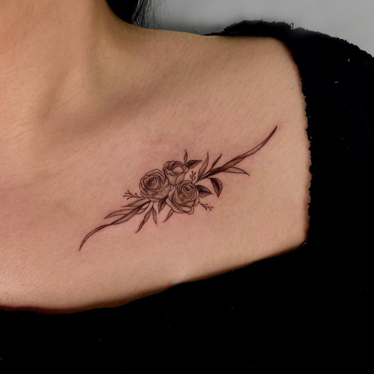 Collarbone Tattoos for Women: Top 110+ Design Ideas - LadyLife